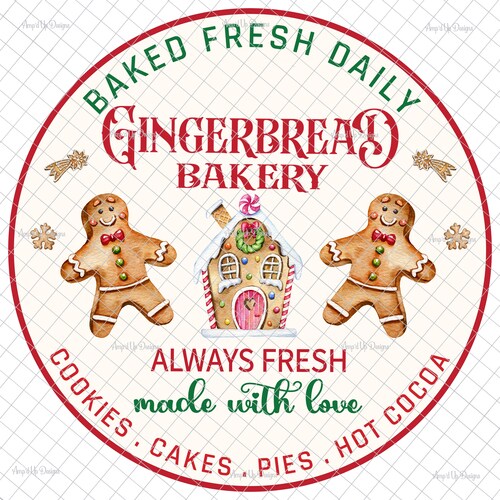 Gingerbread Bakery PNG Gingerbread Tumblers Sublimation - Etsy