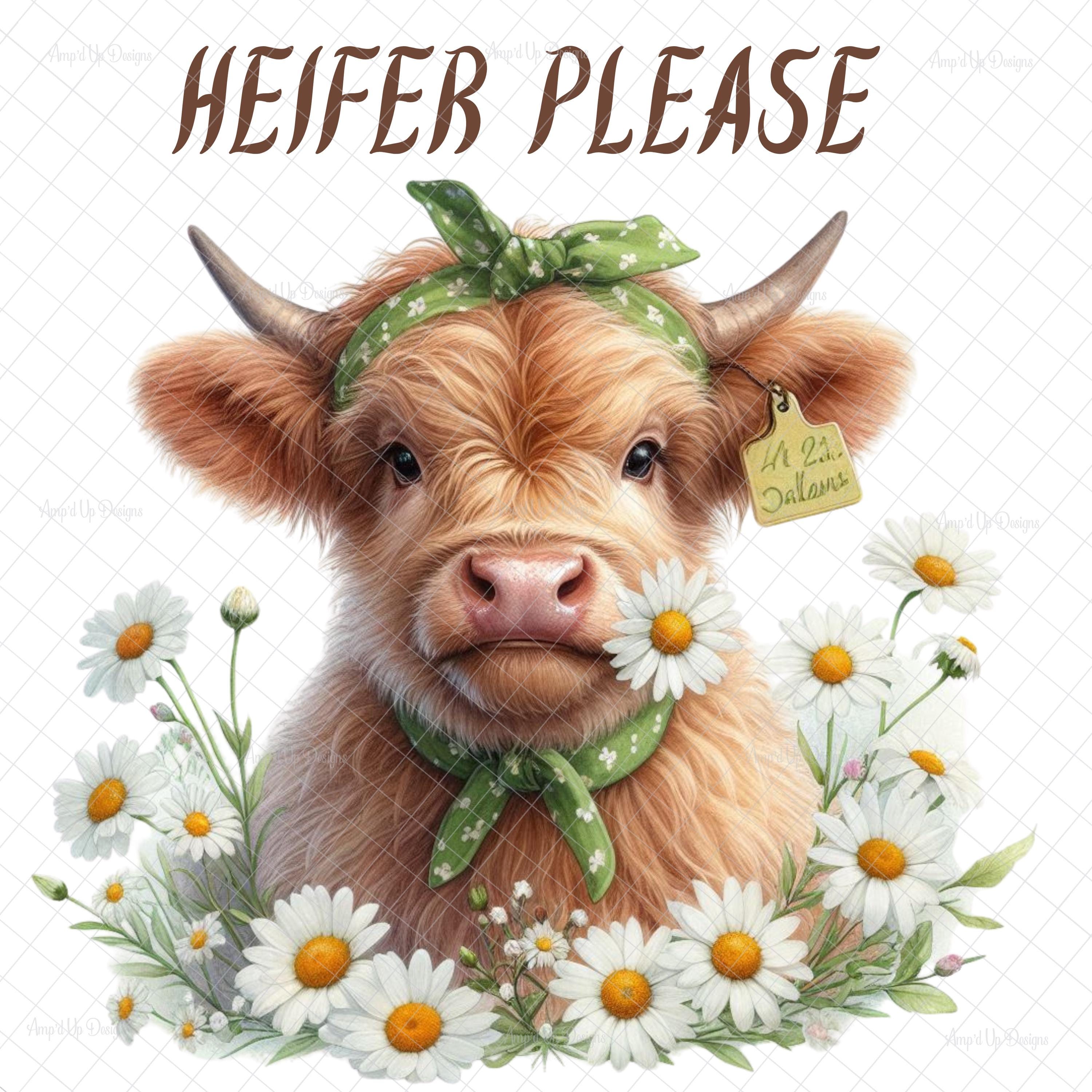 Heifer Cow PNG, Cow Images, Sublimation, Digital, Daisy Cow, Cow ...