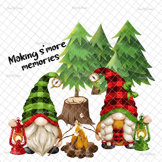 Making Smore Memories PNG Camping Png Camping Gnome Gnome - Etsy