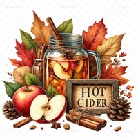 Apple Cider by the Fire Mood, Fall PNG - Etsy