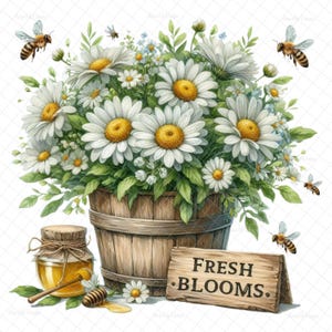 Spring Flowers PNG, Digital, Sublimation, Digital, DTF, Spring Flowers ...
