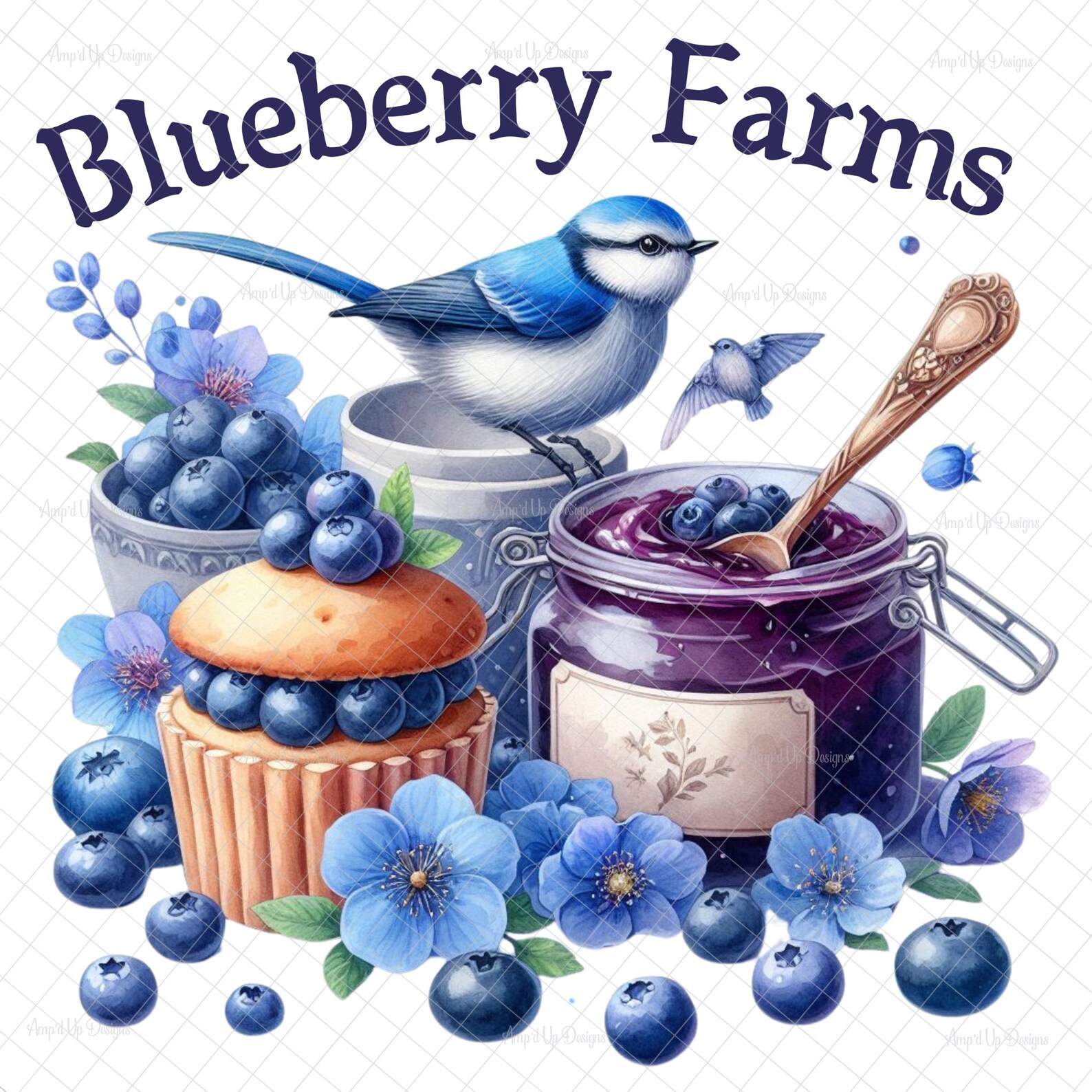Blueberry Jam PNG, Digital, Sublimation, Blueberry Jam,door Hanger, DTF ...