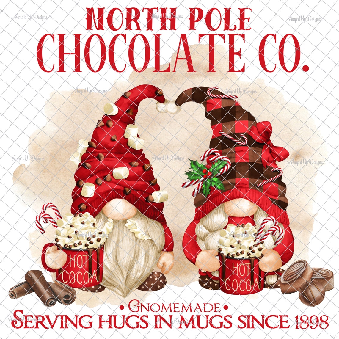 Hot Cocoa Gnome PNG PNG Graphics Waterslide Images Gnome - Etsy