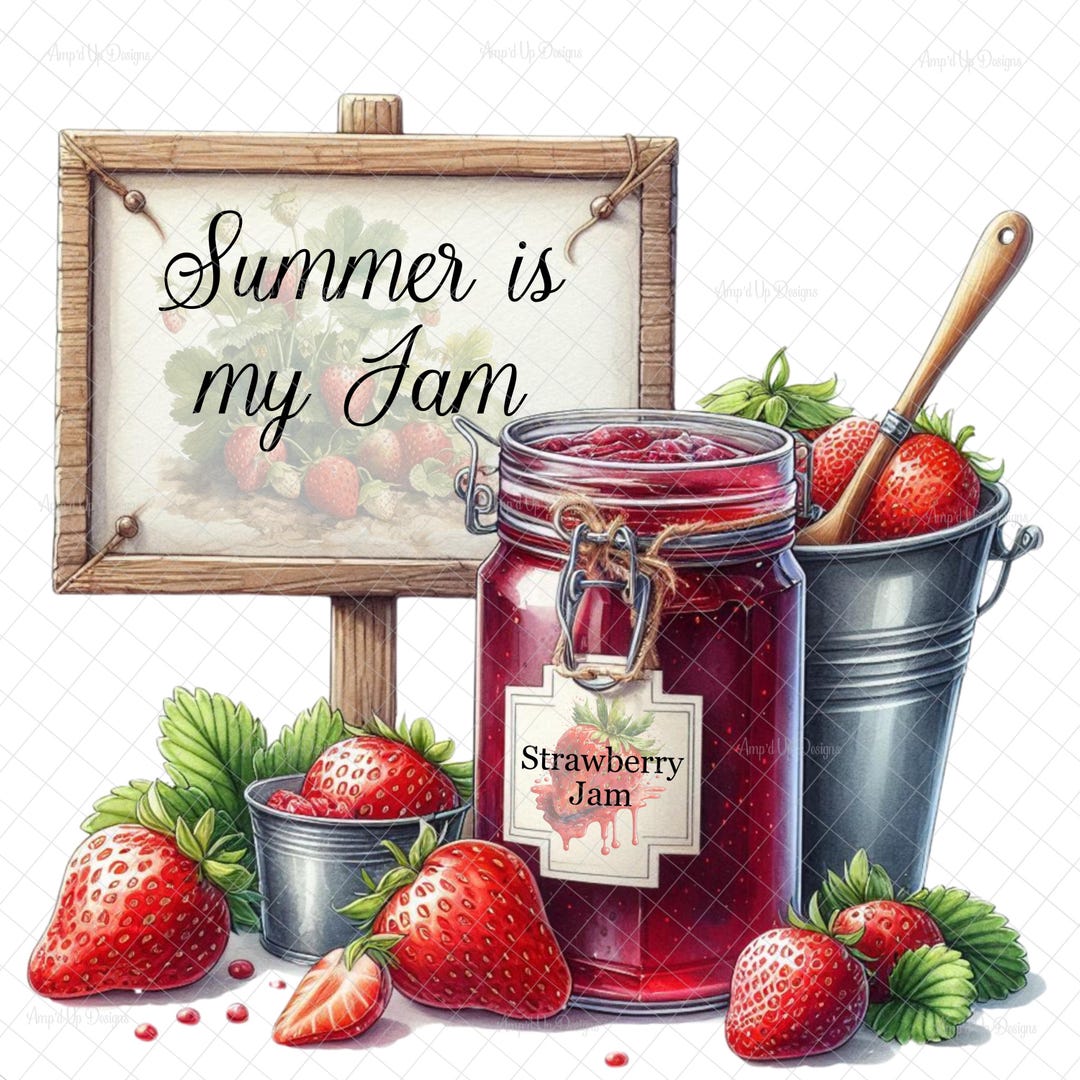 Summer is My Jam Gnome PNG, Strawberry Gnome PNG, Digital, DTF, Gnome ...