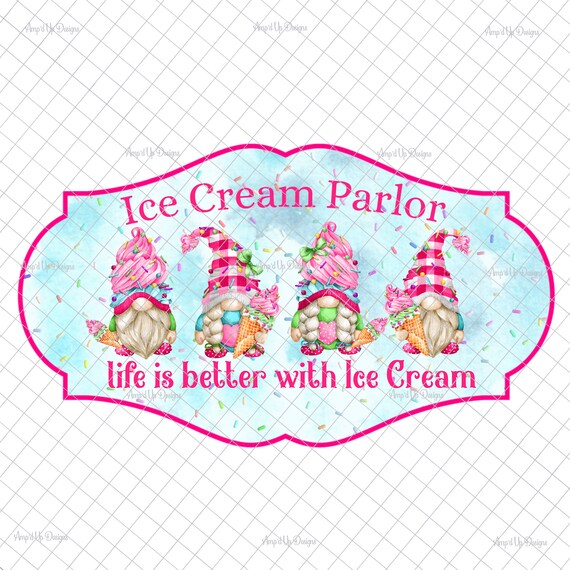 Life is Better With Ice Cream PNG Sublimation Ice Cream - Etsy