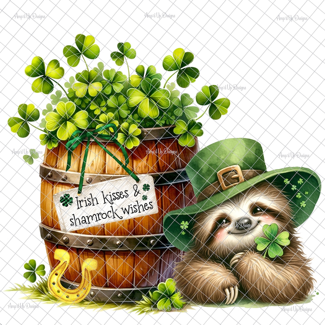 Lucky Charm PNG, PNG Graphics, St Patrick’s Sloth , Lucky, Waterslide ...