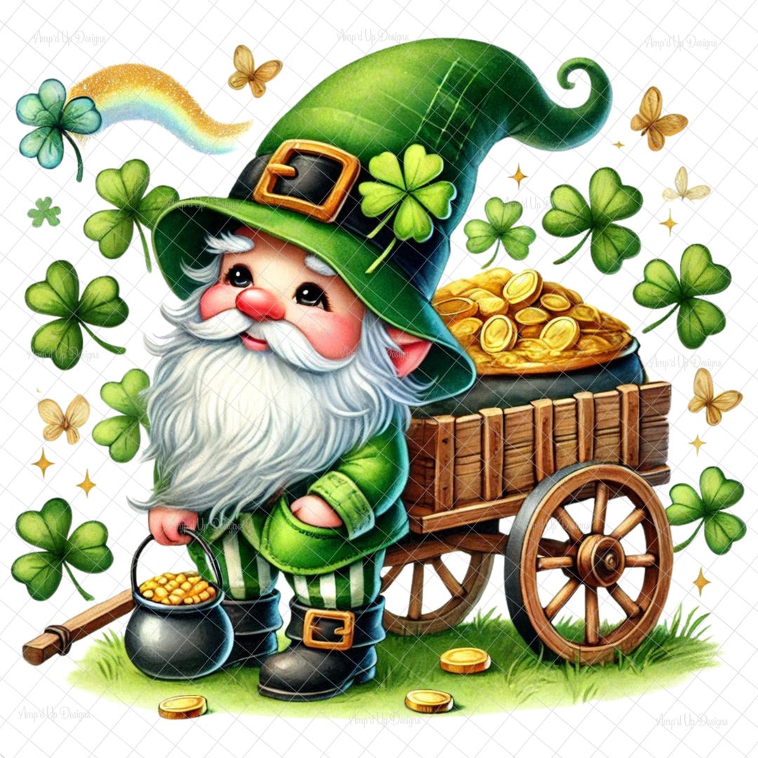 Lucky Charm Gnome PNG, St. Patrick’s Day, Lucky Gnomes, Gnome ...
