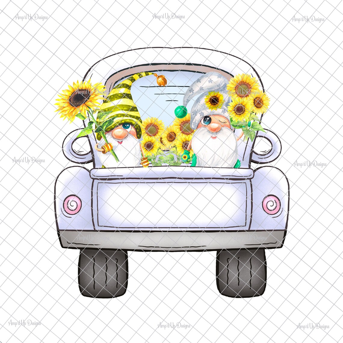 Spring Gnome Truck PNG, Spring Gnomes, Truck,digital Download, PNG ...