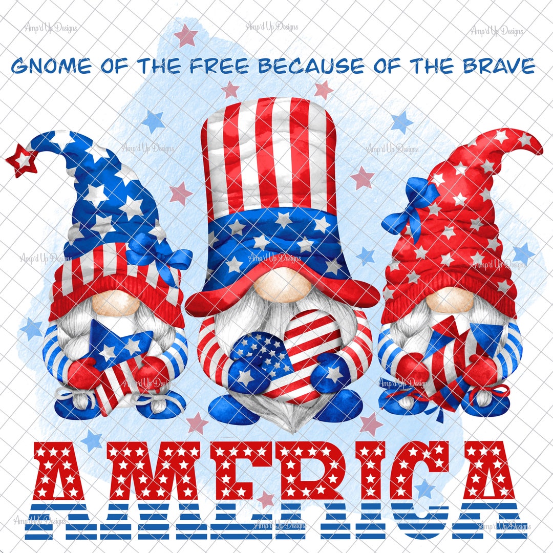 Patriotic Gnomes PNG, Gnome Graphics, Sublimation, Patriotic Gnome ...