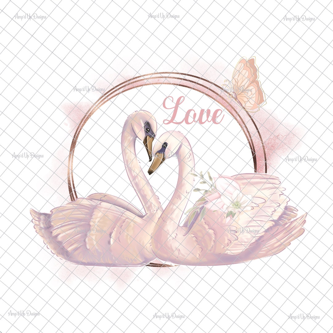 Swan Clear Laser Printed Waterslide Image, Swan Tumbler Supplies, Swan ...