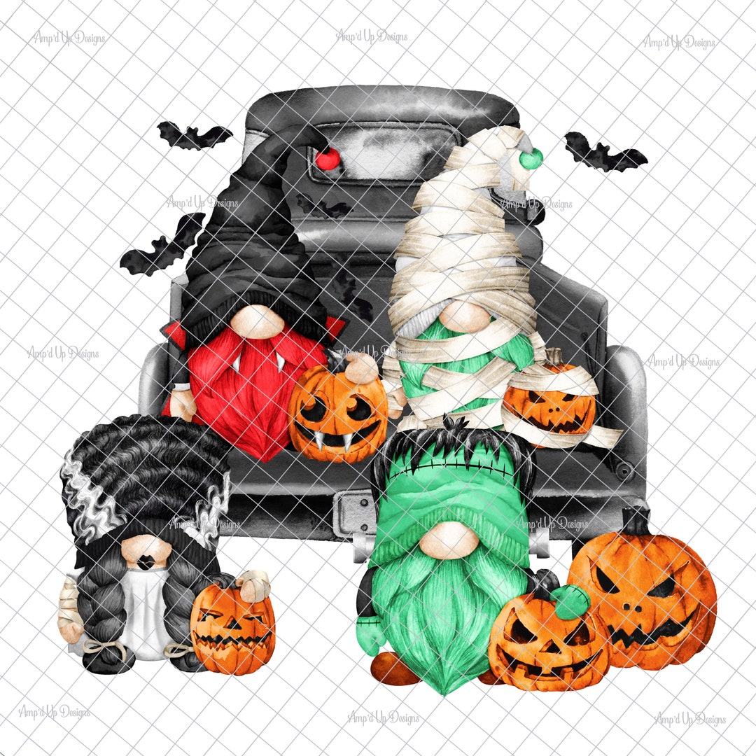 Halloween Gnomes PNG, Digital Download, Spooky, PNG Graphics, Halloween ...