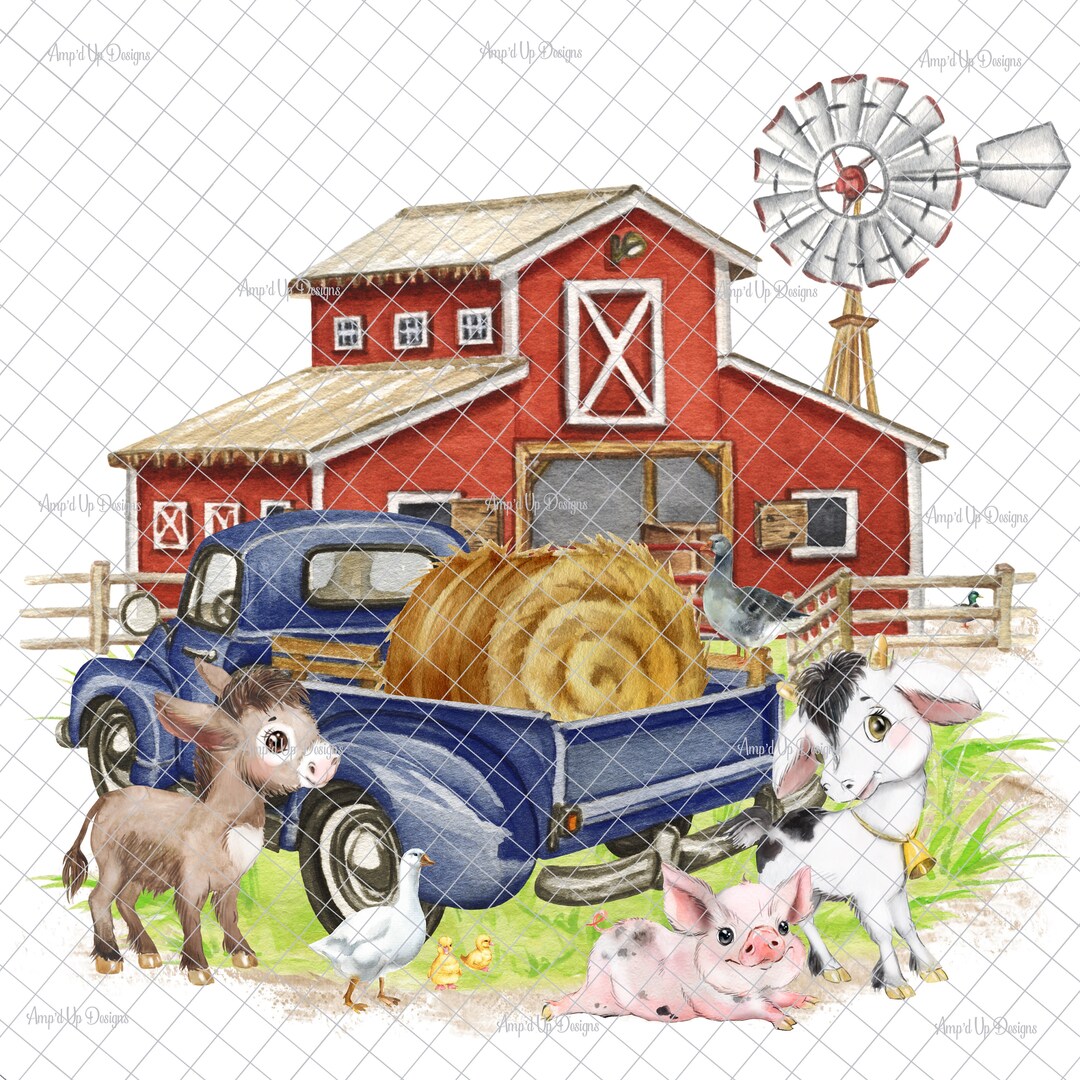 Linda vaca y cerdo PNG, gráficos PNG, camión vintage, vasos, animales ...