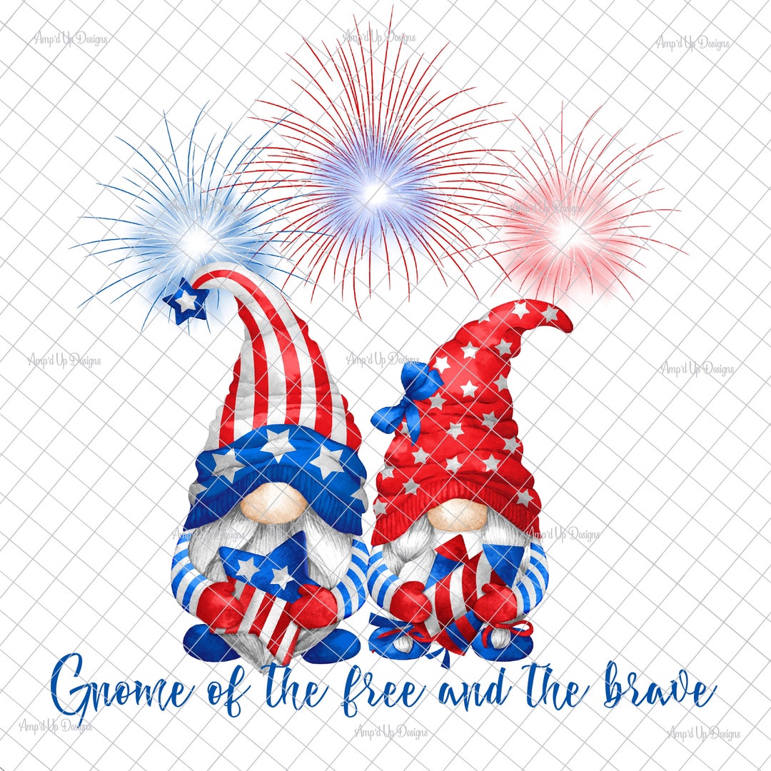 Gnome of the Brave PNG, Patriotic Gnomes, Sublimation Download ...