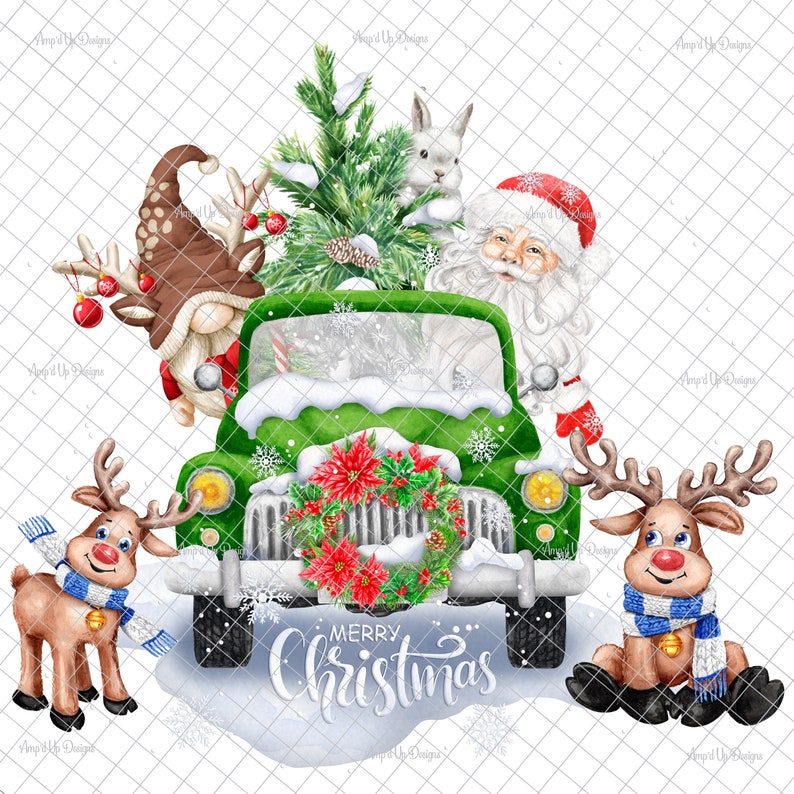 Merry Christmas PNG Christmas Decal Digital Download Santa - Etsy
