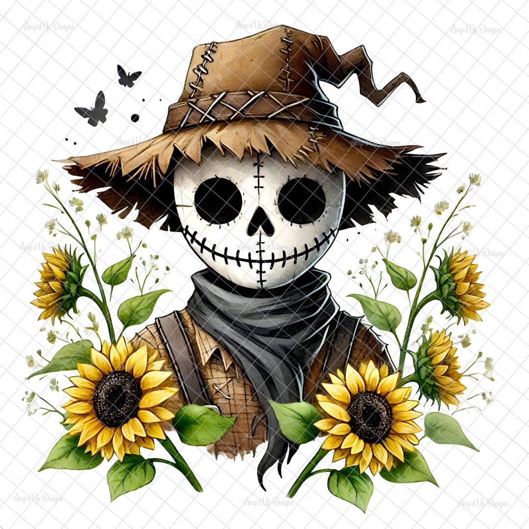Fall Scarecrow Clear Laser Printed Waterslide Image, Scarecrow Tumbler ...