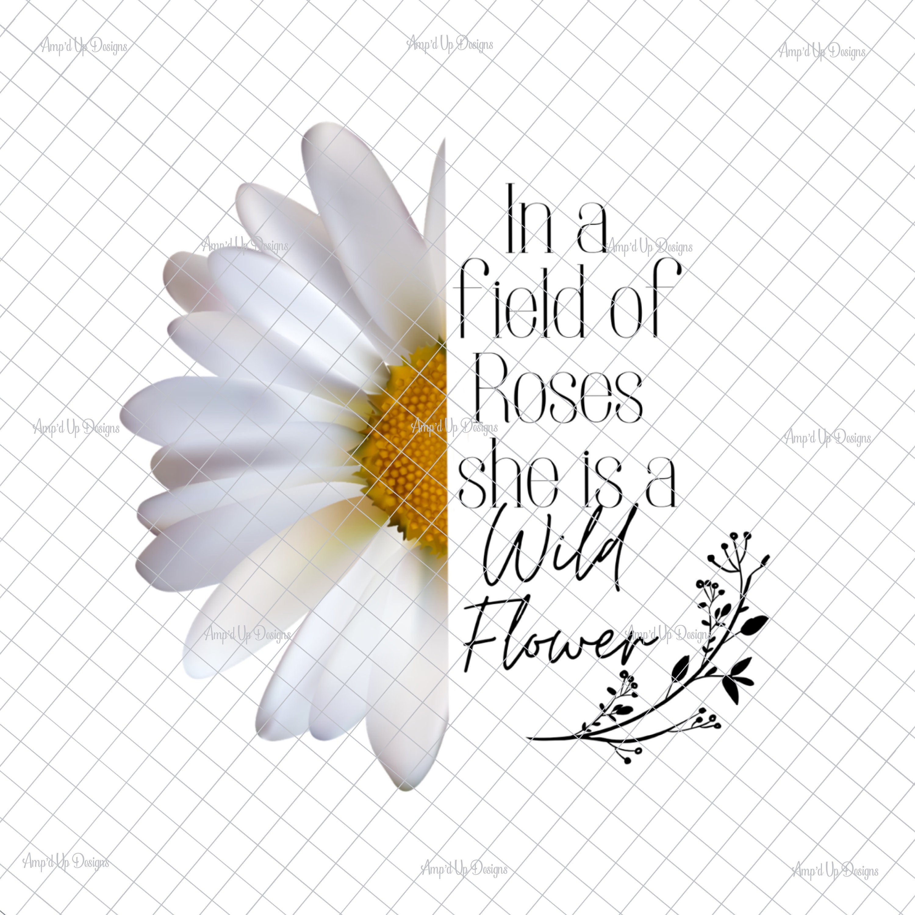 In a Field of Roses She is a Wild Flower PNG PNG Graphics - Etsy