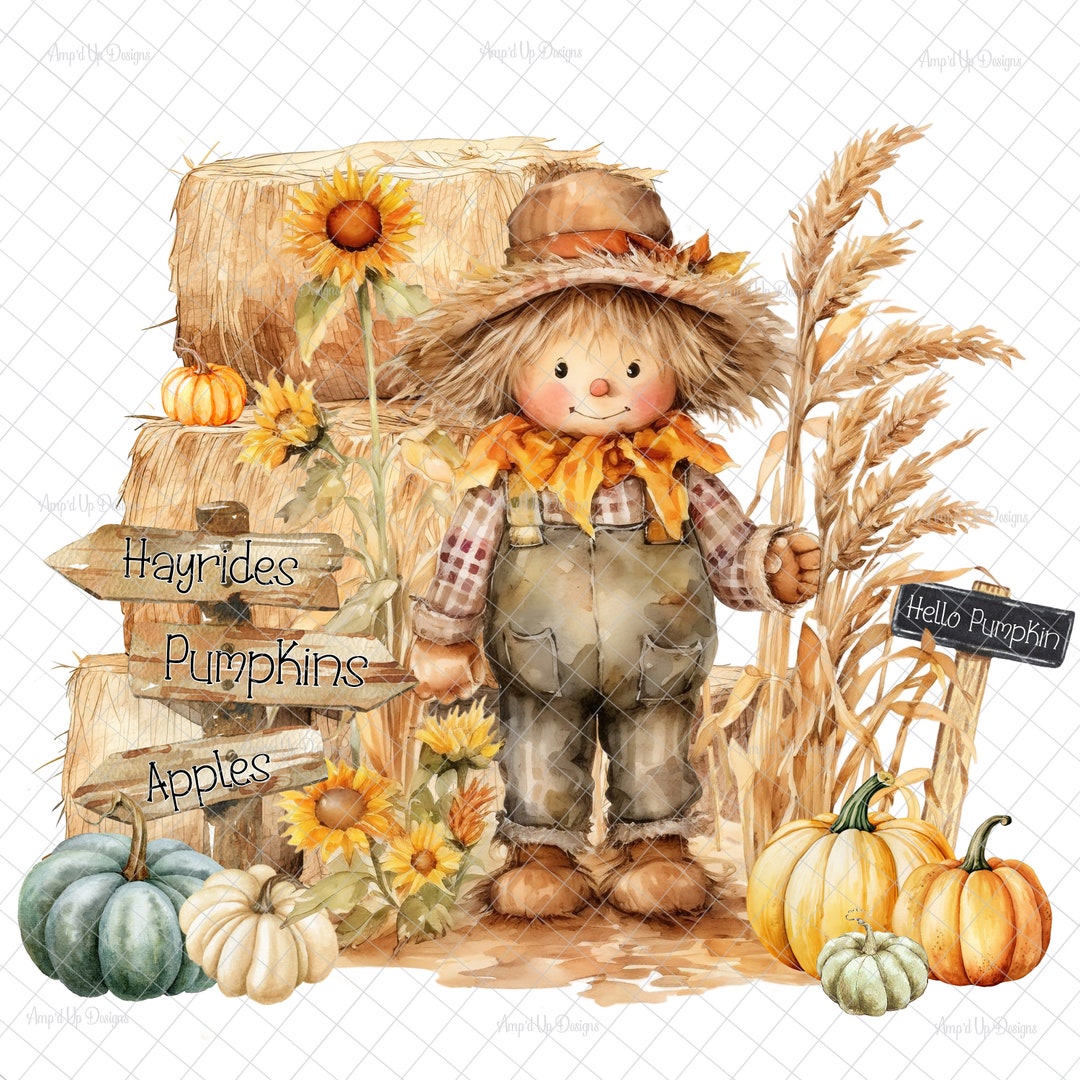 Hello Pumpkin PNG, Pumpkins, Scarecrow Images, Fall, Scarecrow Decal ...