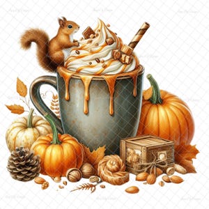 Nutty for Fall Squirrel PNG, Squirrel Images, Digital, Squirrel Decal ...