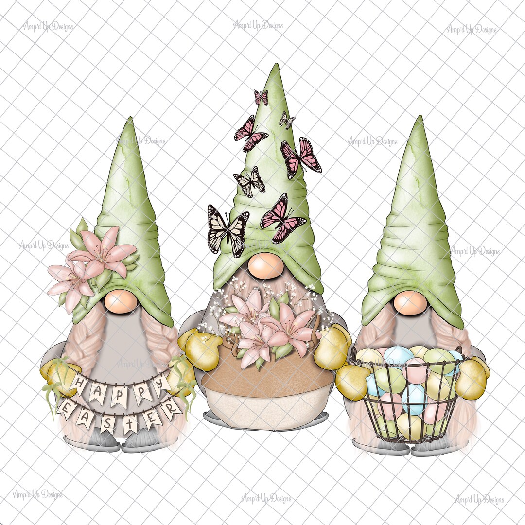 Spring Gnome Clear Laser Printed Waterslide, Spring Image, Gnome Decal ...