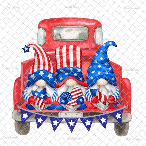 Patriotic Gnomes PNG Gnome Graphics Sublimation Patriotic - Etsy