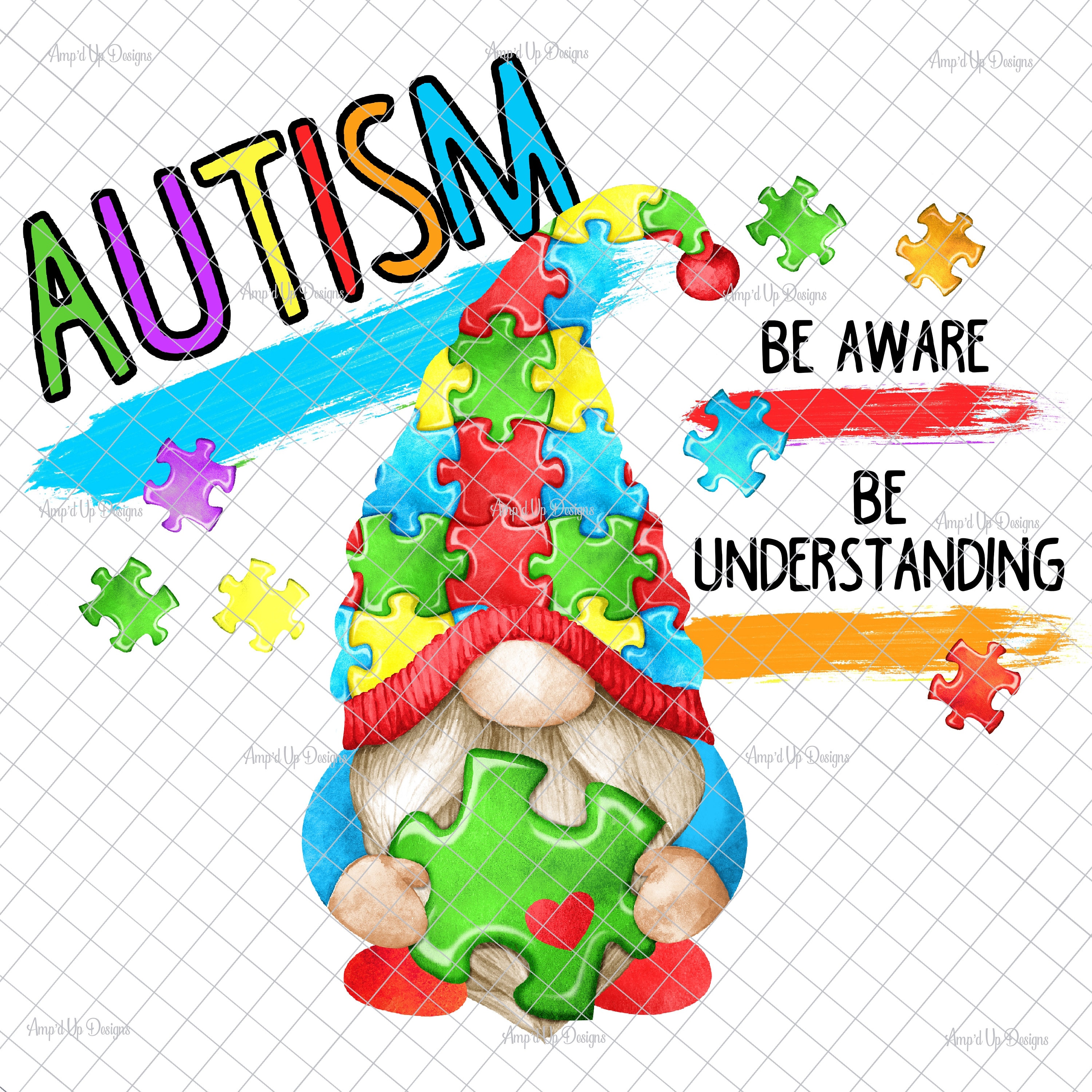 Autism Be Brave Be Understanding PNG Autism Gnome Autism - Etsy