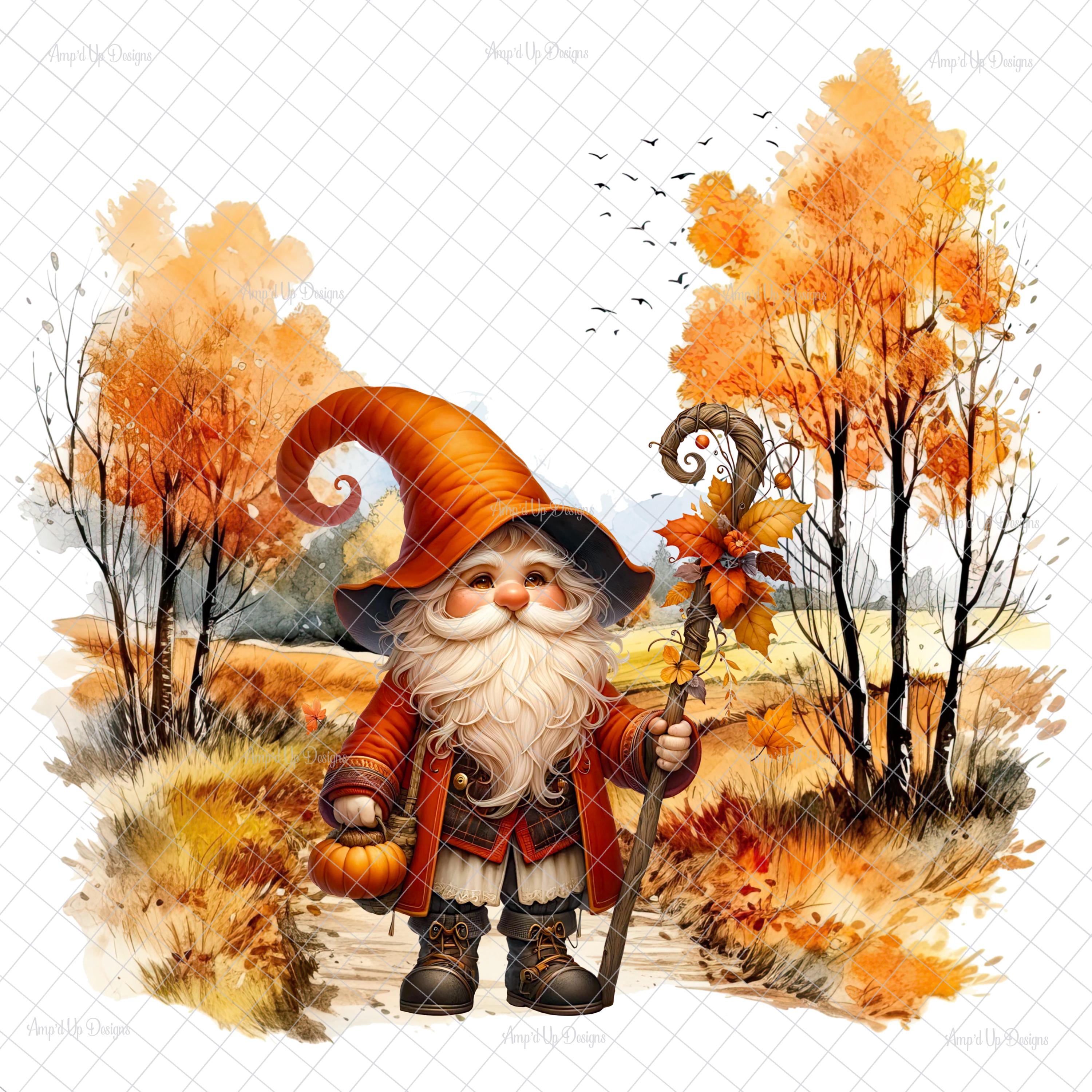 Hello Fall Gnome PNG, PNG Graphic, Digital,fall Gnomes, Gnome Decal ...