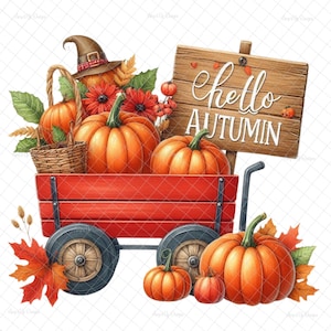 Happy Fall Yall PNG, Pumpkin, Fall Image, Wagon, Pumpkin Decal ...