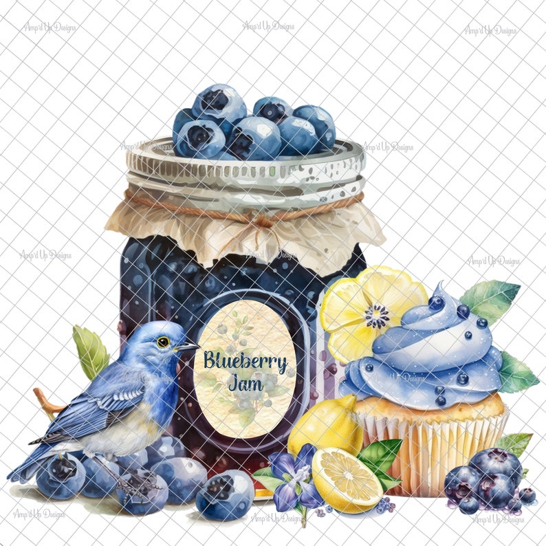 Blueberry Jam PNG, Digital, Sublimation, Blueberry Jam,door Hanger, DTF ...