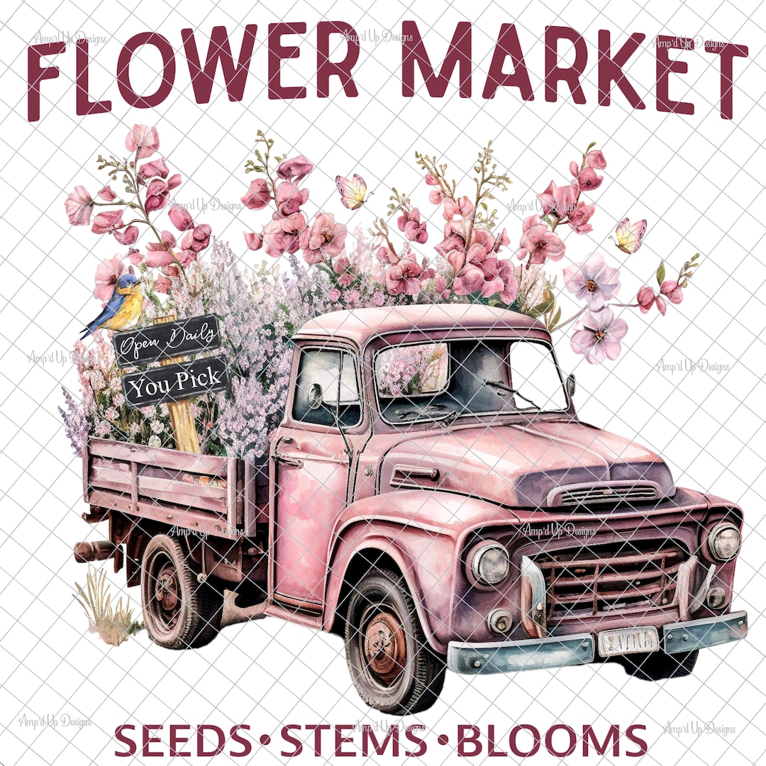 Spring Flower Market PNG, Sublimation, Spring Images, Spring Graphics ...