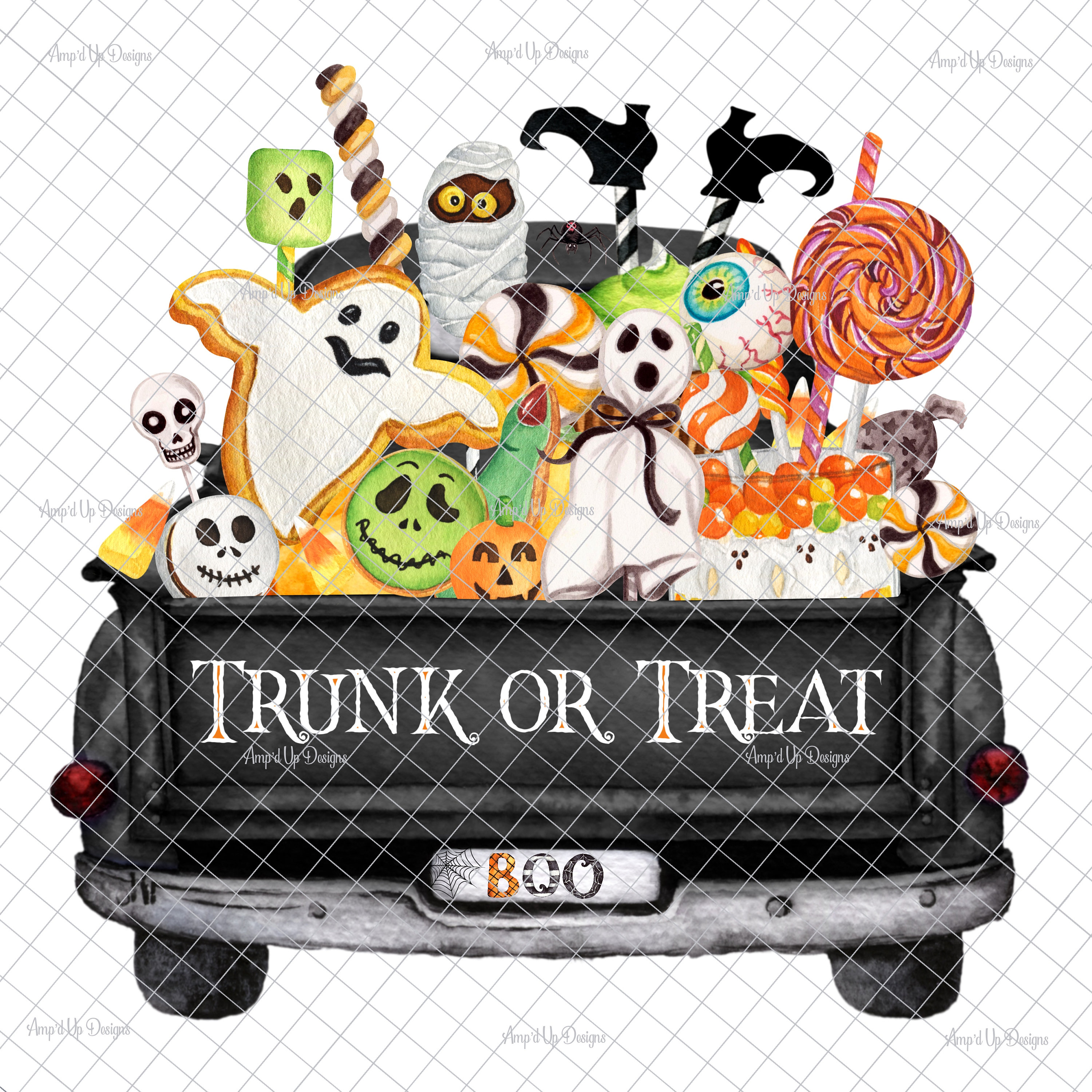 Trunk or Treat PNG, Halloween Truck Decal, Candy Truck, Halloween Decal ...