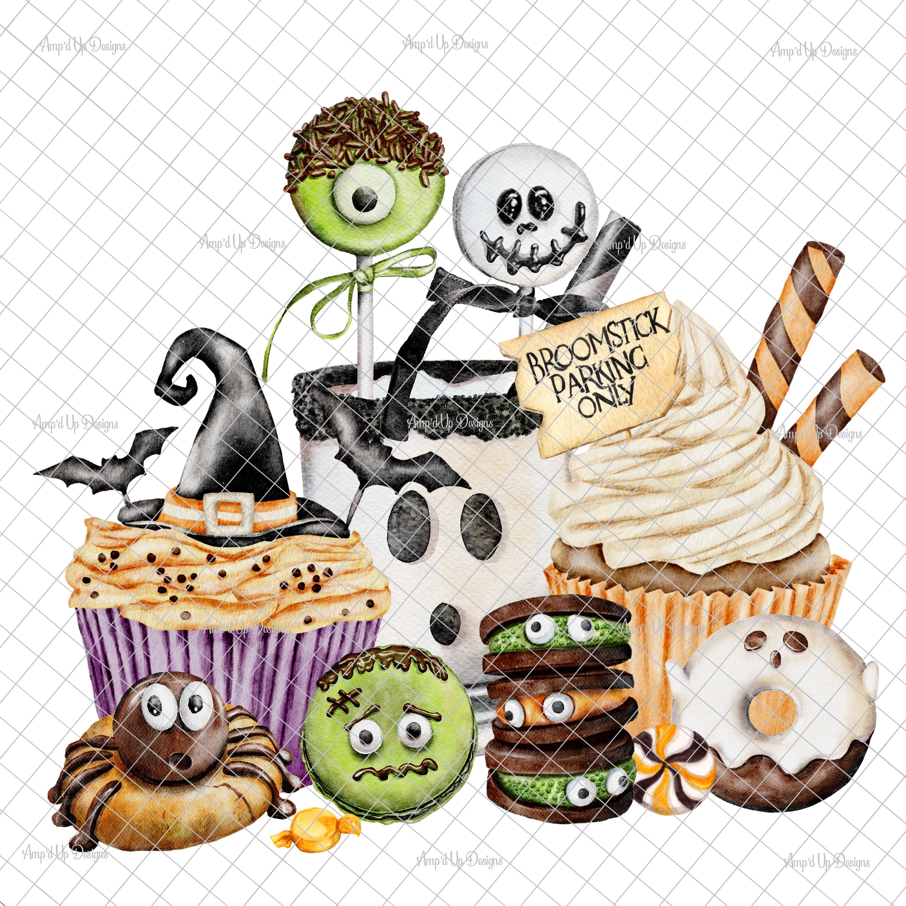 Halloween Sweet Treats PNG PNG Graphics Halloween Halloween - Etsy