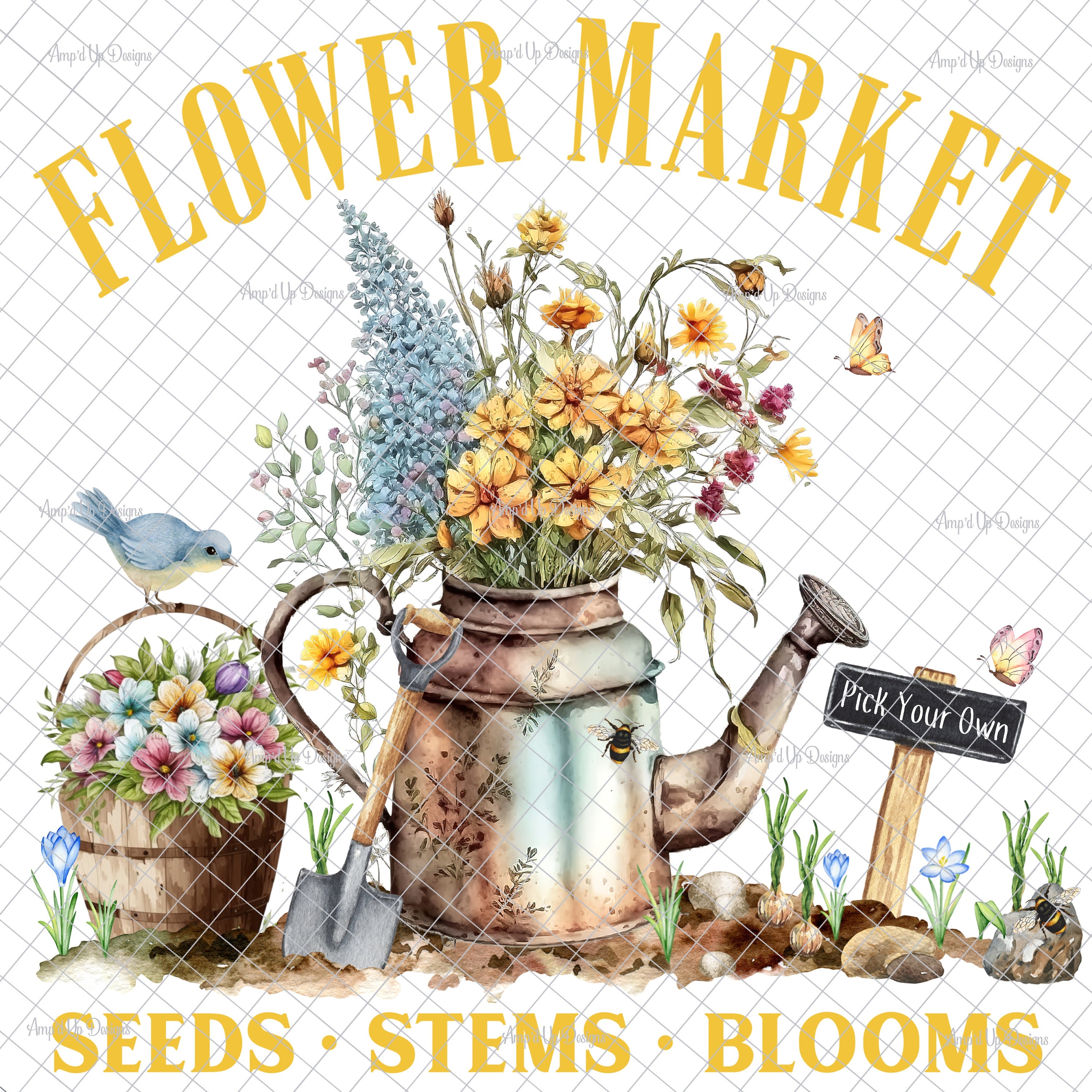 Spring Flower Market PNG Sublimation Spring Images Spring - Etsy