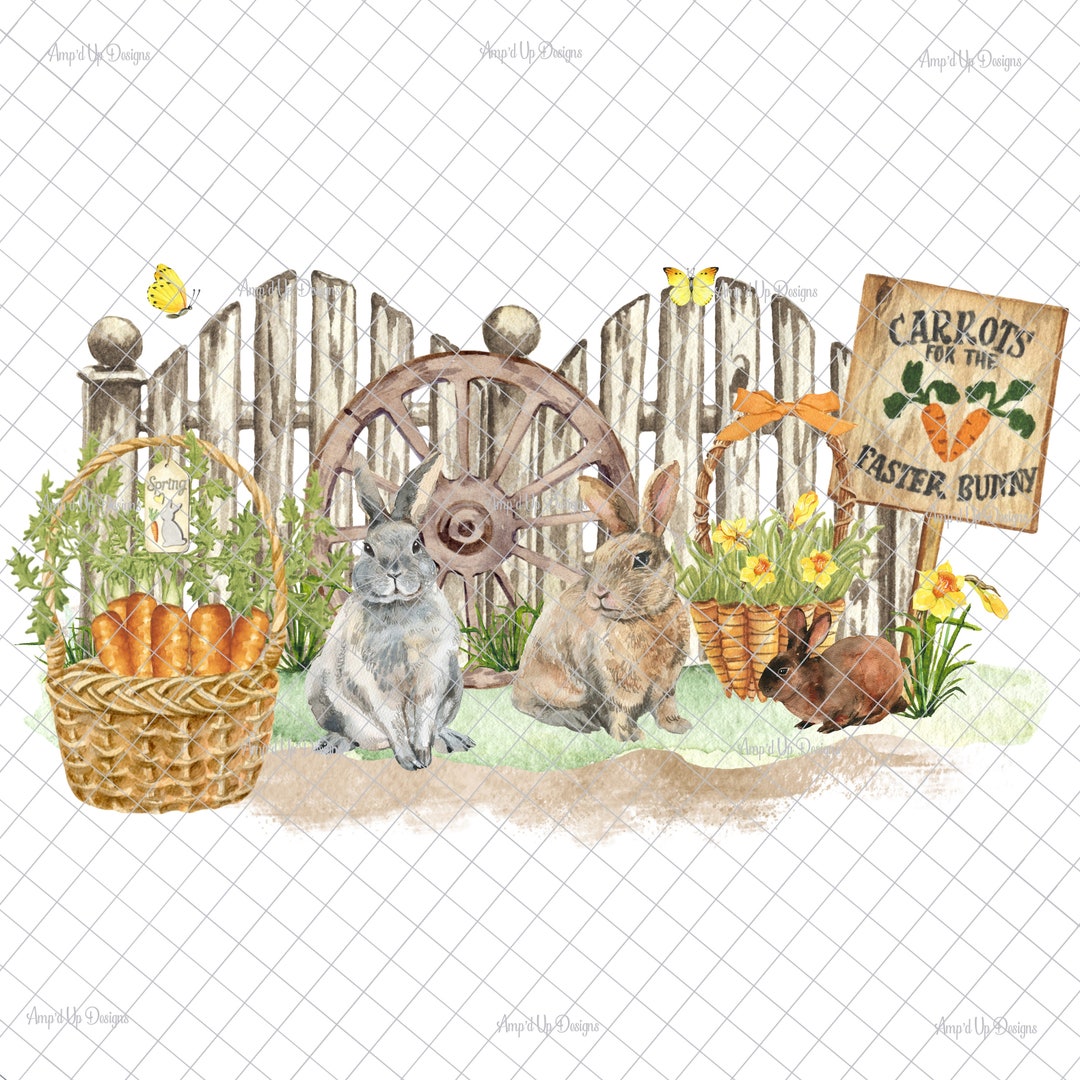 Spring Rabbit PNG, Sublimation, Spring Decal, Spring Images, Spring ...
