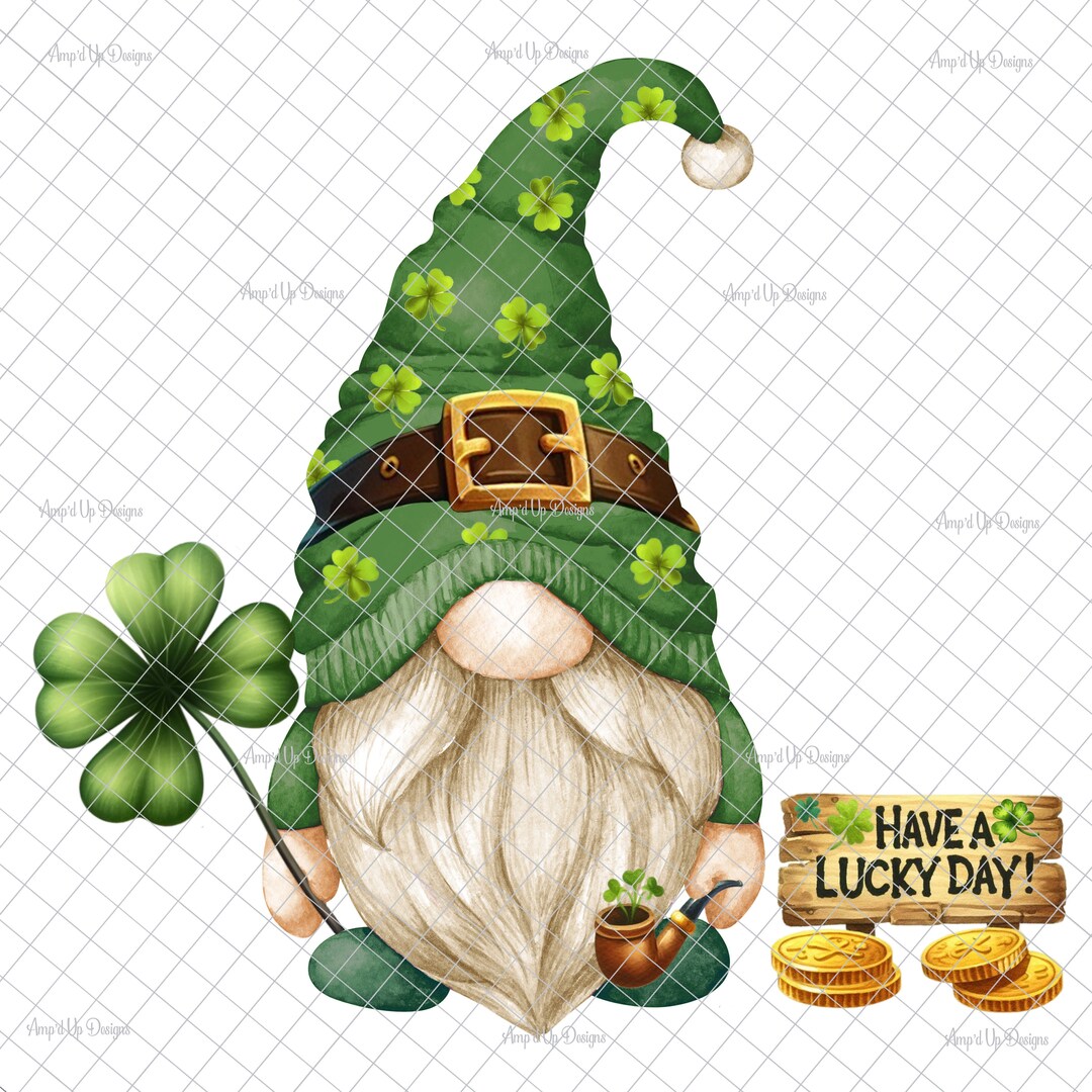 Lucky Charm Gnome PNG, St. Patrick’s Day, Lucky Gnomes, Gnome ...