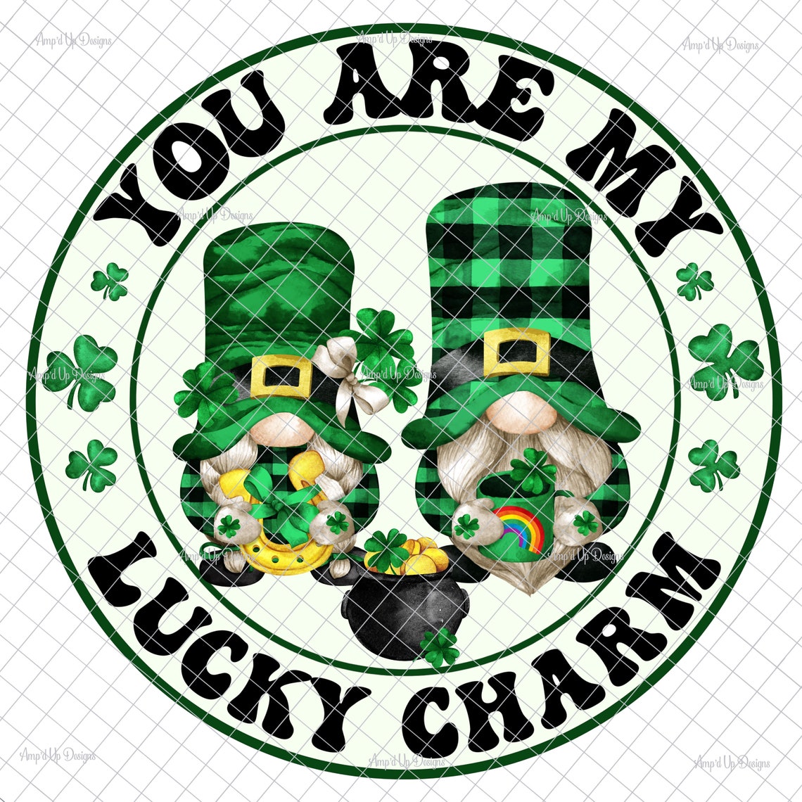 Lucky Charm Gnome PNG St. Patricks Day Lucky Gnomes Gnome - Etsy