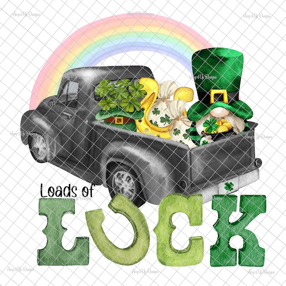 Loads of Luck PNG PNG Graphics Four Leaf Clover Lucky | Etsy