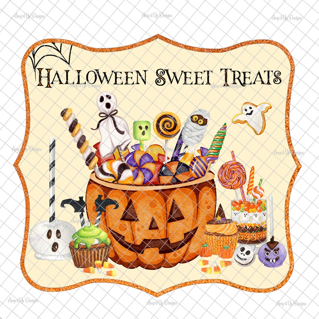 Halloween Sweet Treats PNG, PNG Graphics, Halloween Label, Halloween ...