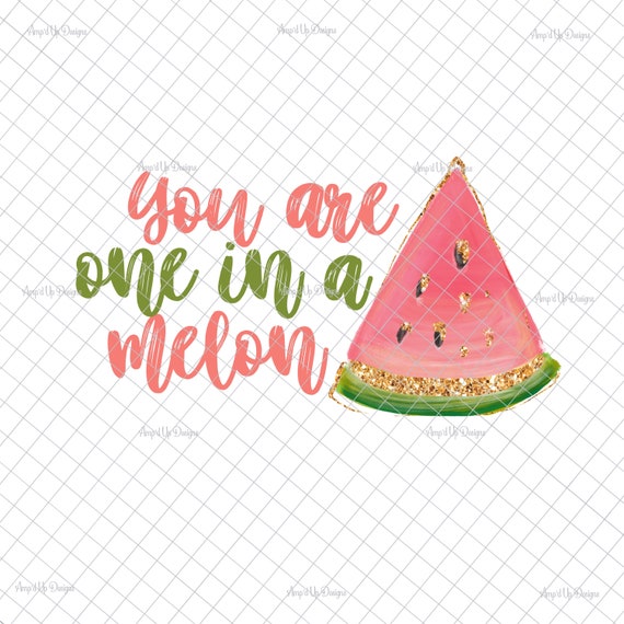 You Are One in a Melon Clear Laser Printed Waterslide Image | Etsy
