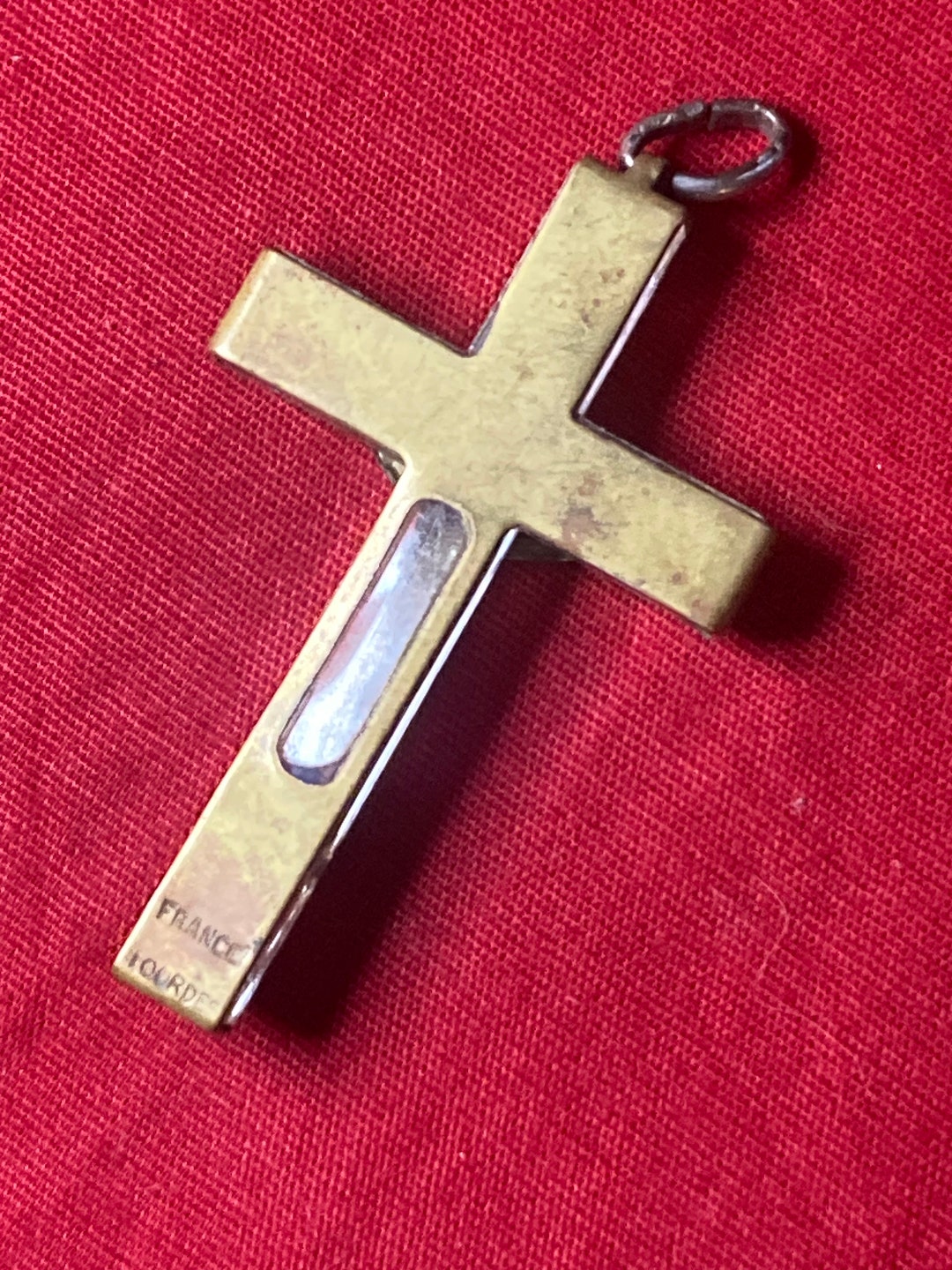Lourdes Water Relic Cross - Etsy