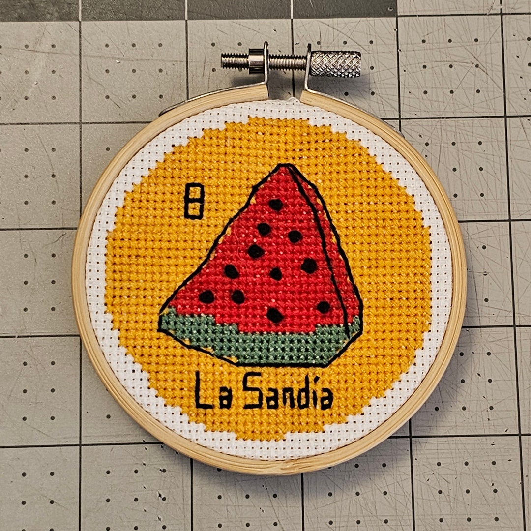 PDF Pattern - Watermelon Loteria Cross Stitch - Etsy