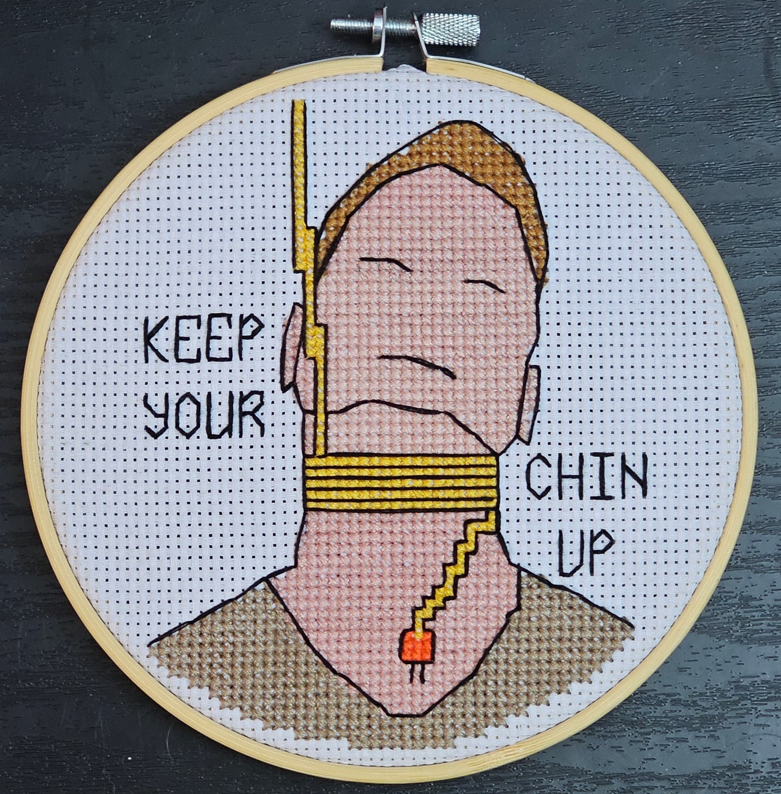PDF Pattern - Keep Your Chin up Cross Stitch - Etsy