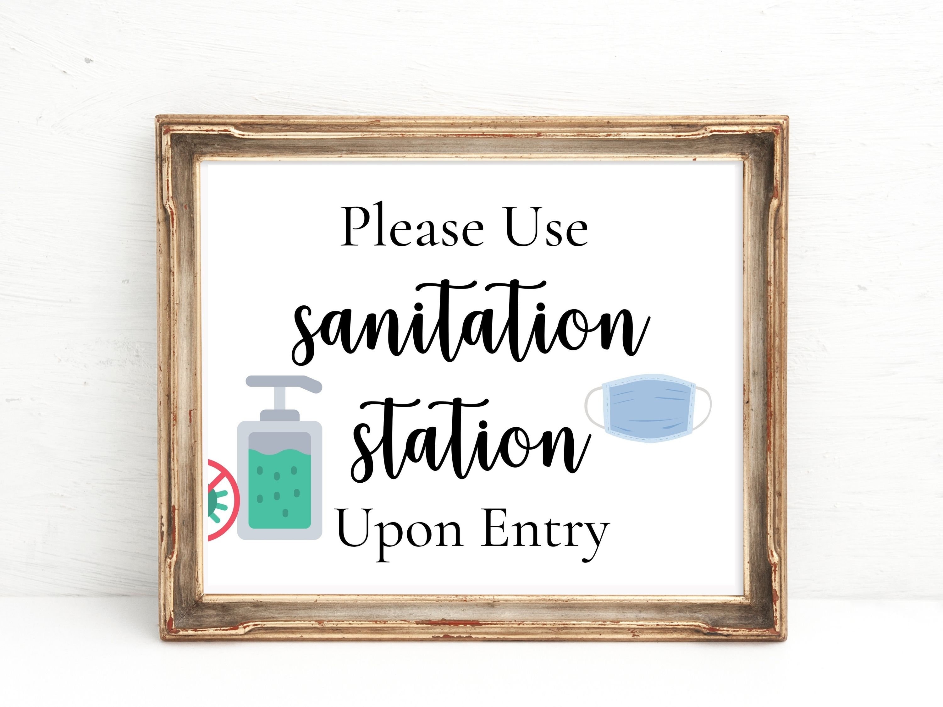 Printable - Sanitation Station - Please Use Sanitation Station Upon ...