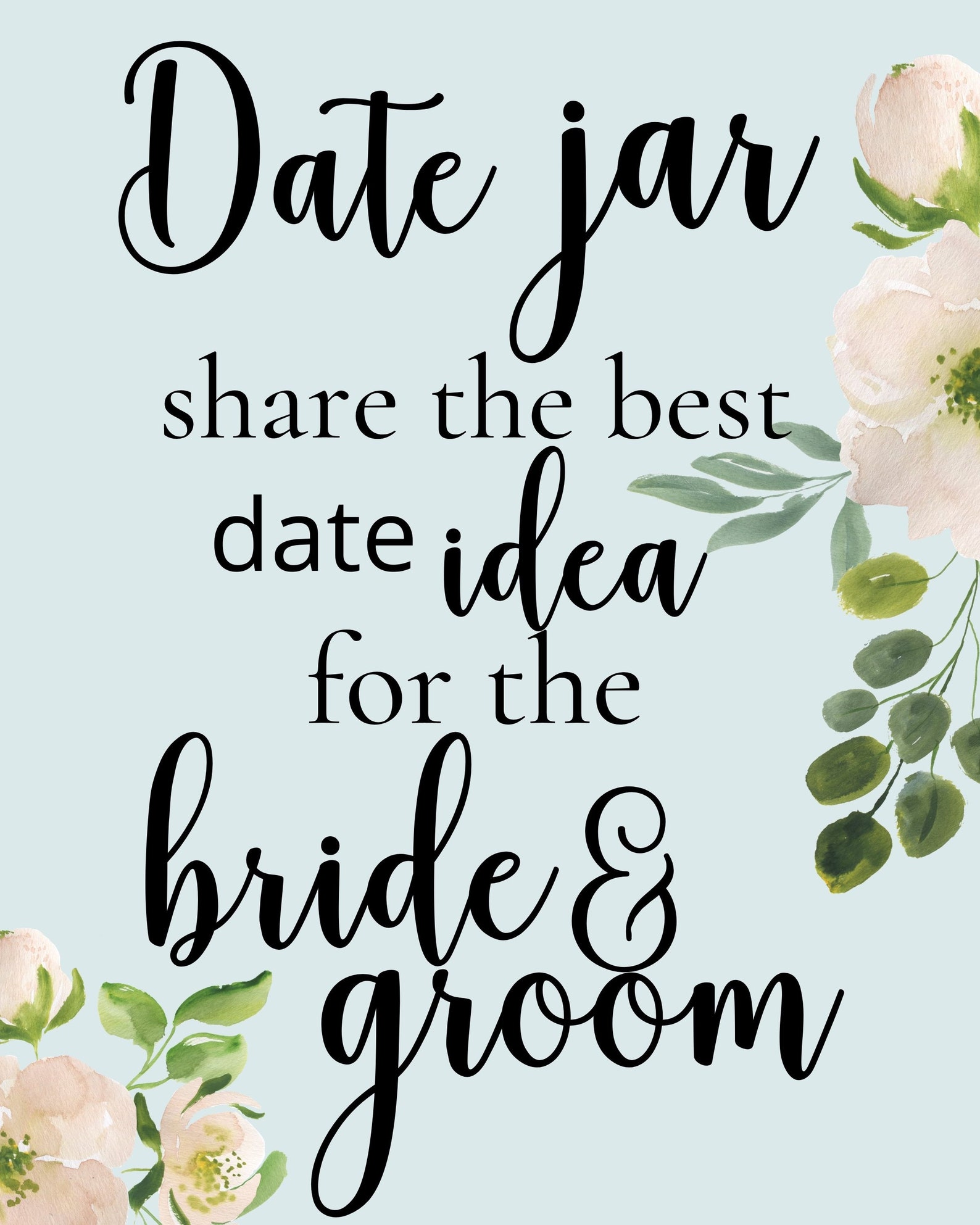 Printable Date Jar Instant Download-digital Download | Etsy