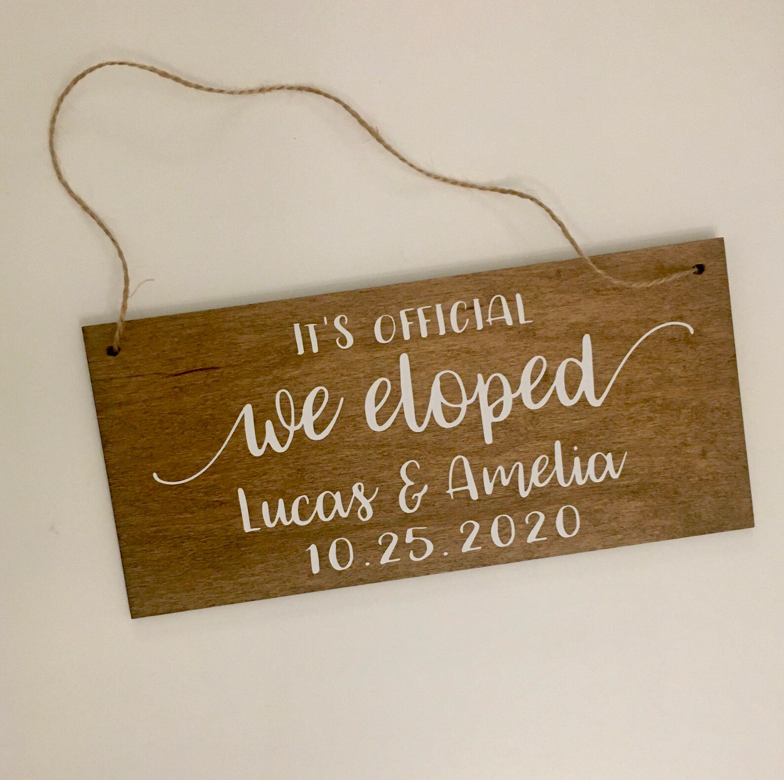 Its Official We Eloped Elopement Sign Customization - Etsy
