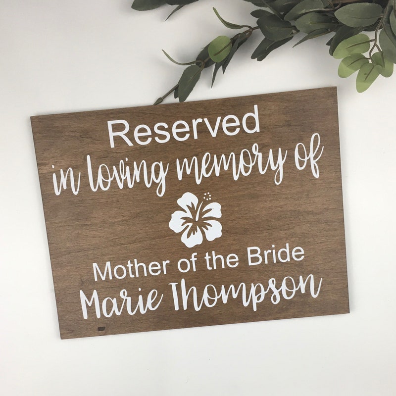 Memorial Chair Sign - Etsy