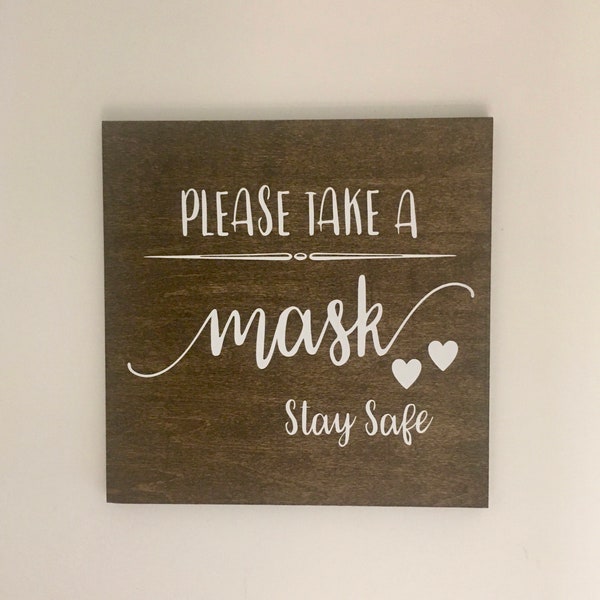 Take a Mask Sign - Etsy