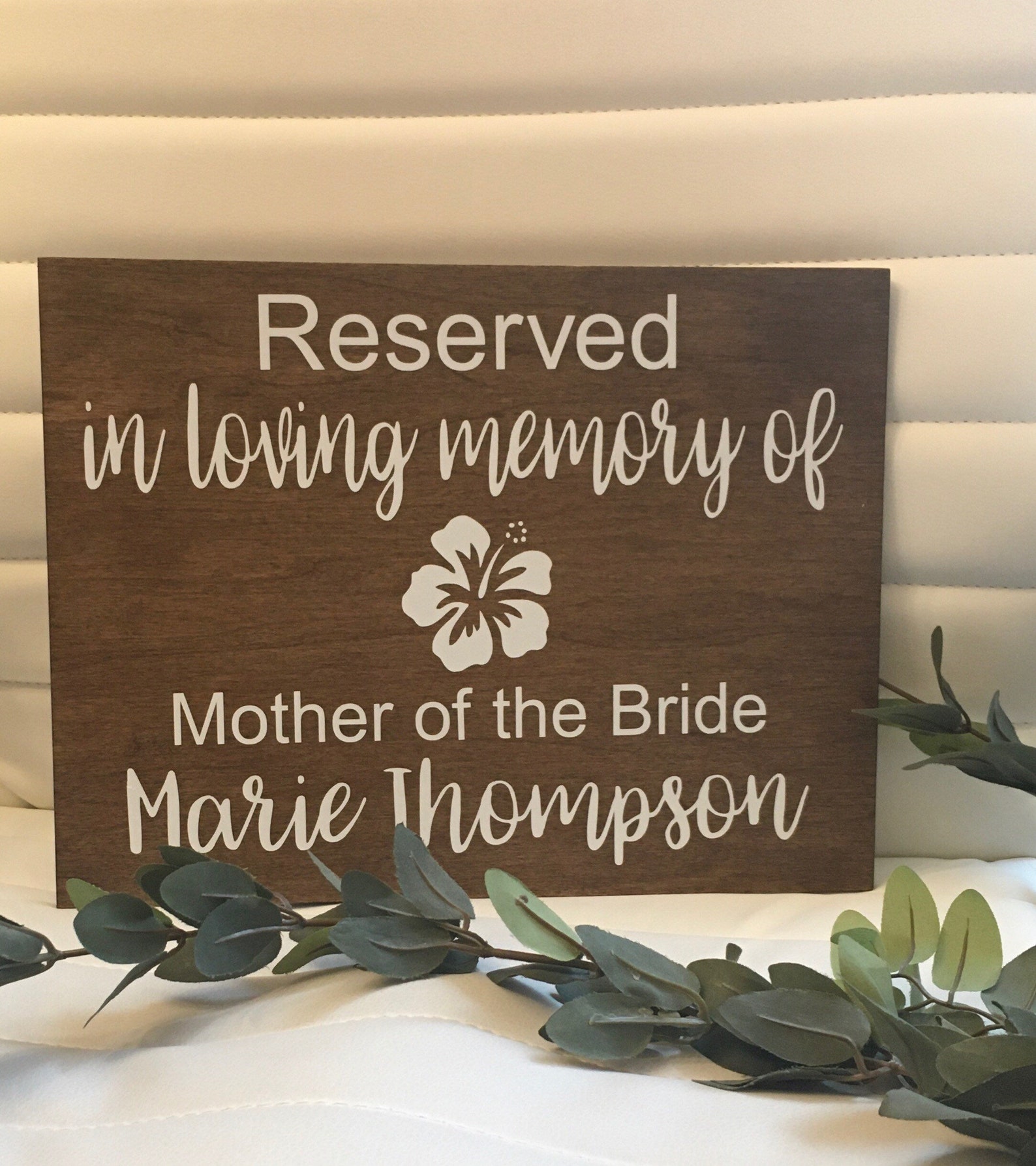 Reserved in Loving Memory of Mother of the Bride Wedding | Etsy