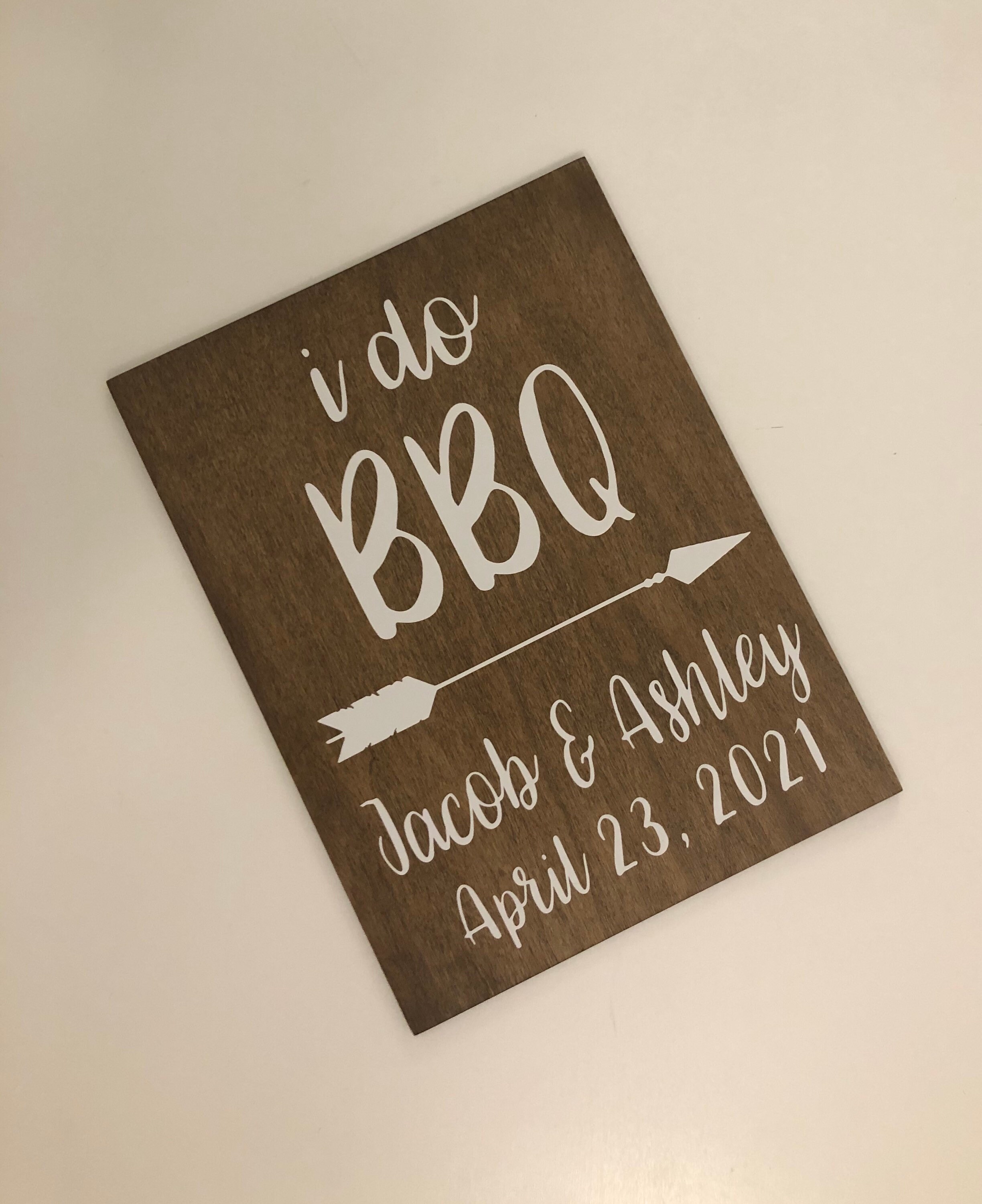 I Do BBQ-Personalized Wedding Sign-Maple Wood-Custom Wood | Etsy