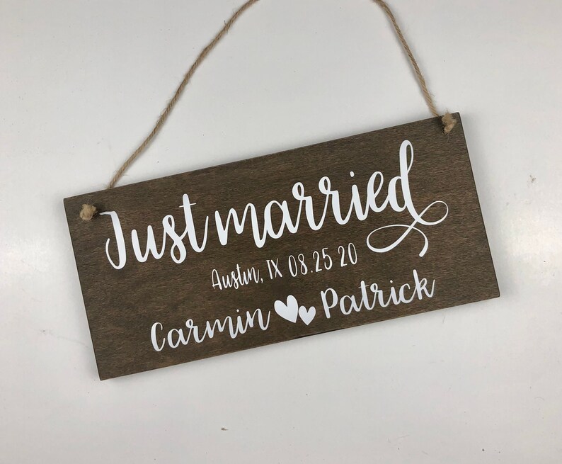 Just Married Custom Wood Sign Wedding Sign Personalization - Etsy