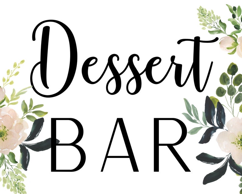 Printable Dessert Bar Printable Dessert Bar Digital | Etsy